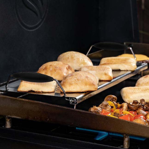 Blackstone SS Adjustable Warming Rack – Oak and Iron Outdoor